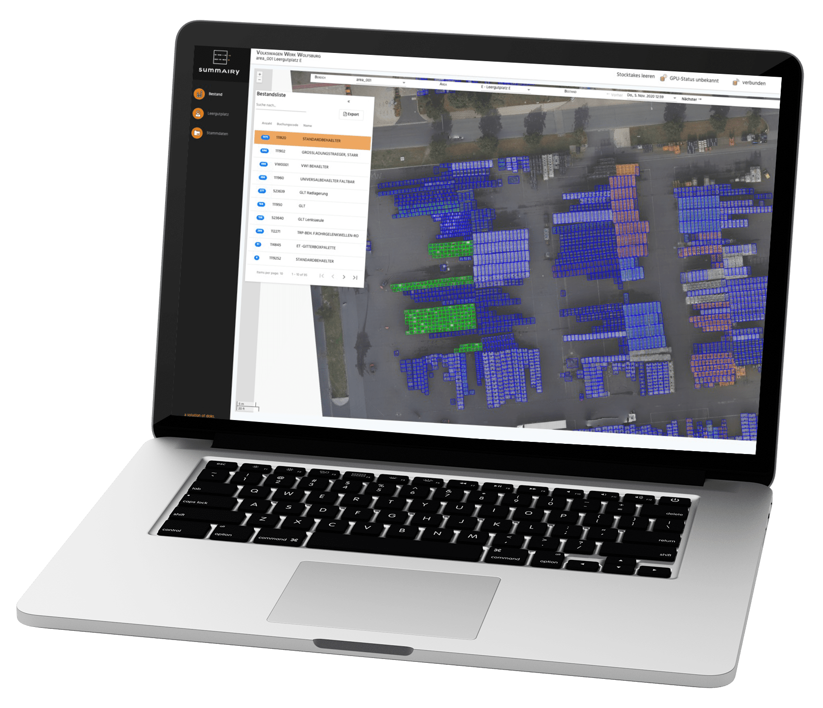 Automatic inventory in outdoor block storage with drone - doks.sky